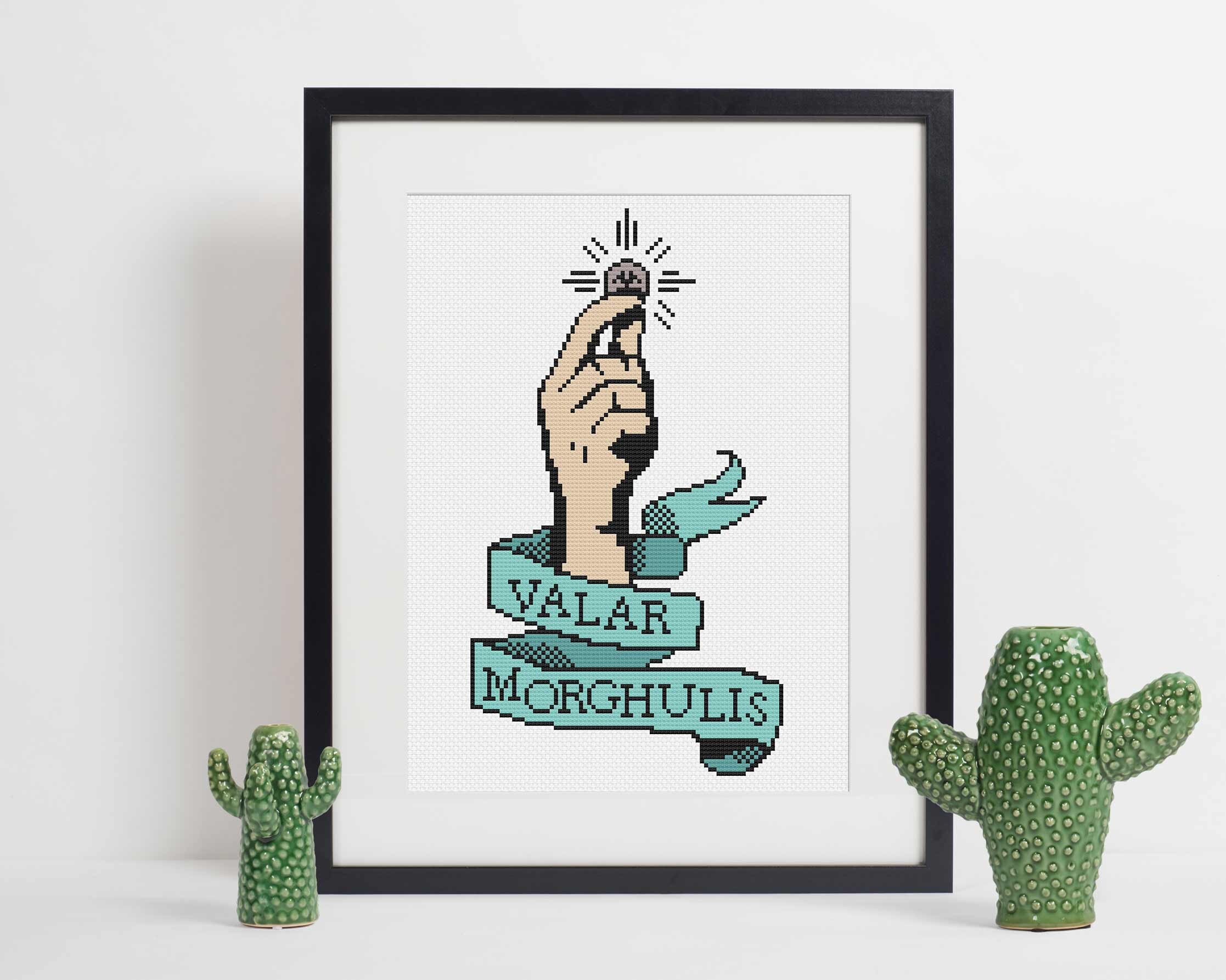 Got Cross Stitch Pattern Valar Morghulis - Etsy