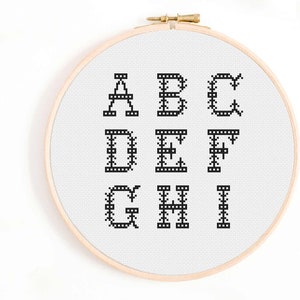 Carnival Alphabet - Full Alphabet Cross Stitch Chart - Decorative ...