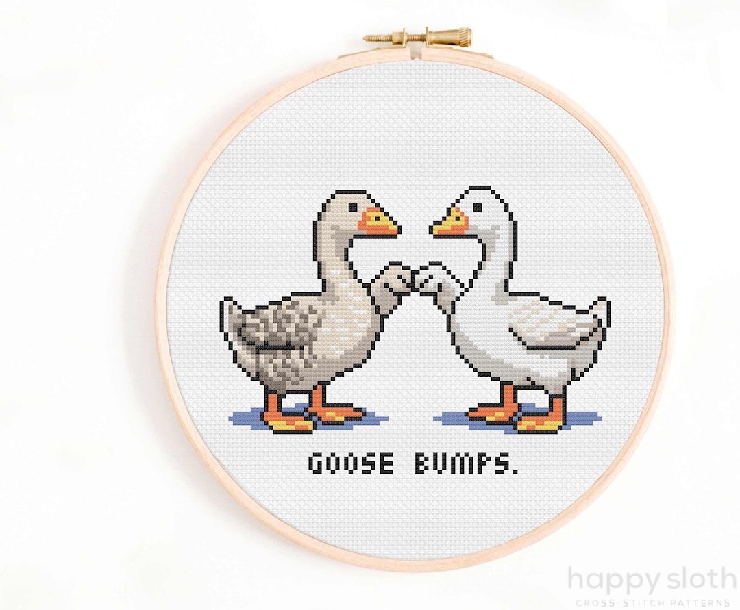 Goose Bumps Cross Stitch Pattern: Dumb Joke Embroidery (PDF Pattern) - Etsy