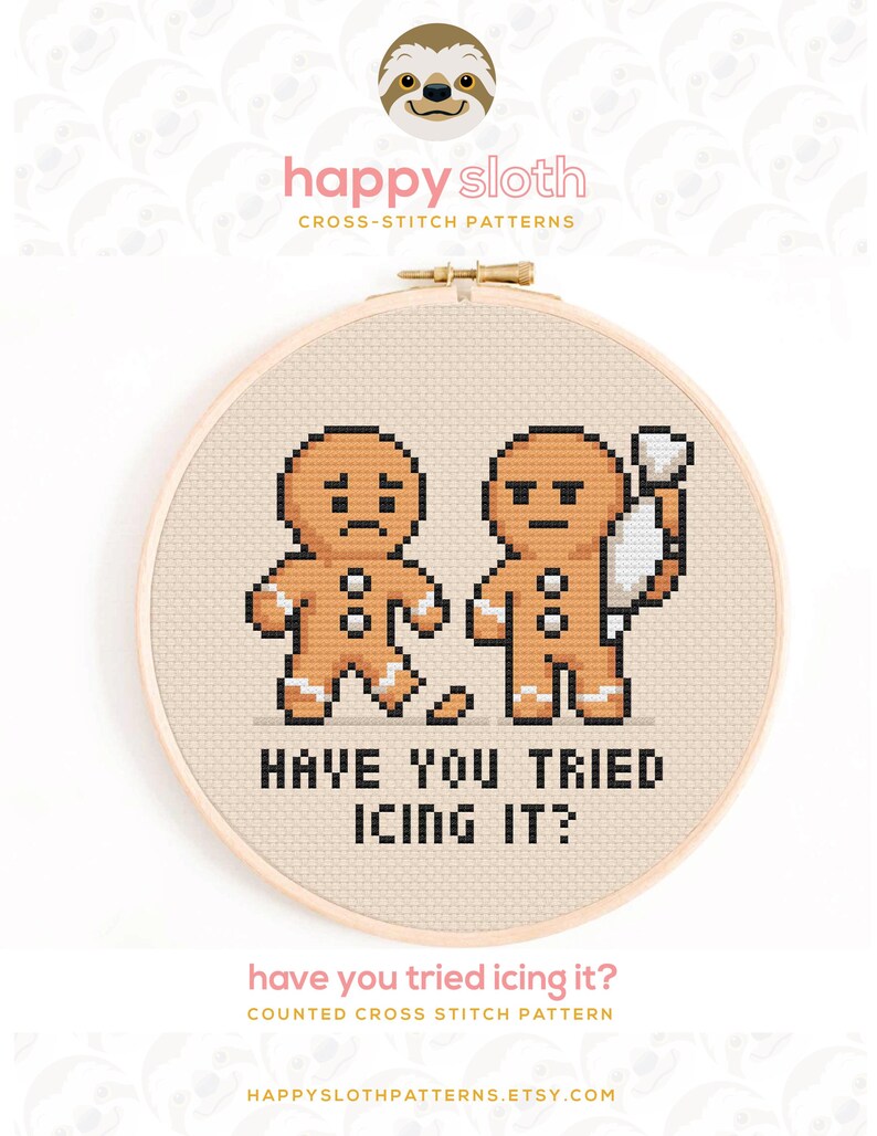 Have You Tried Icing It? PDF Cross Stitch Pattern - Gingerbread Men ...