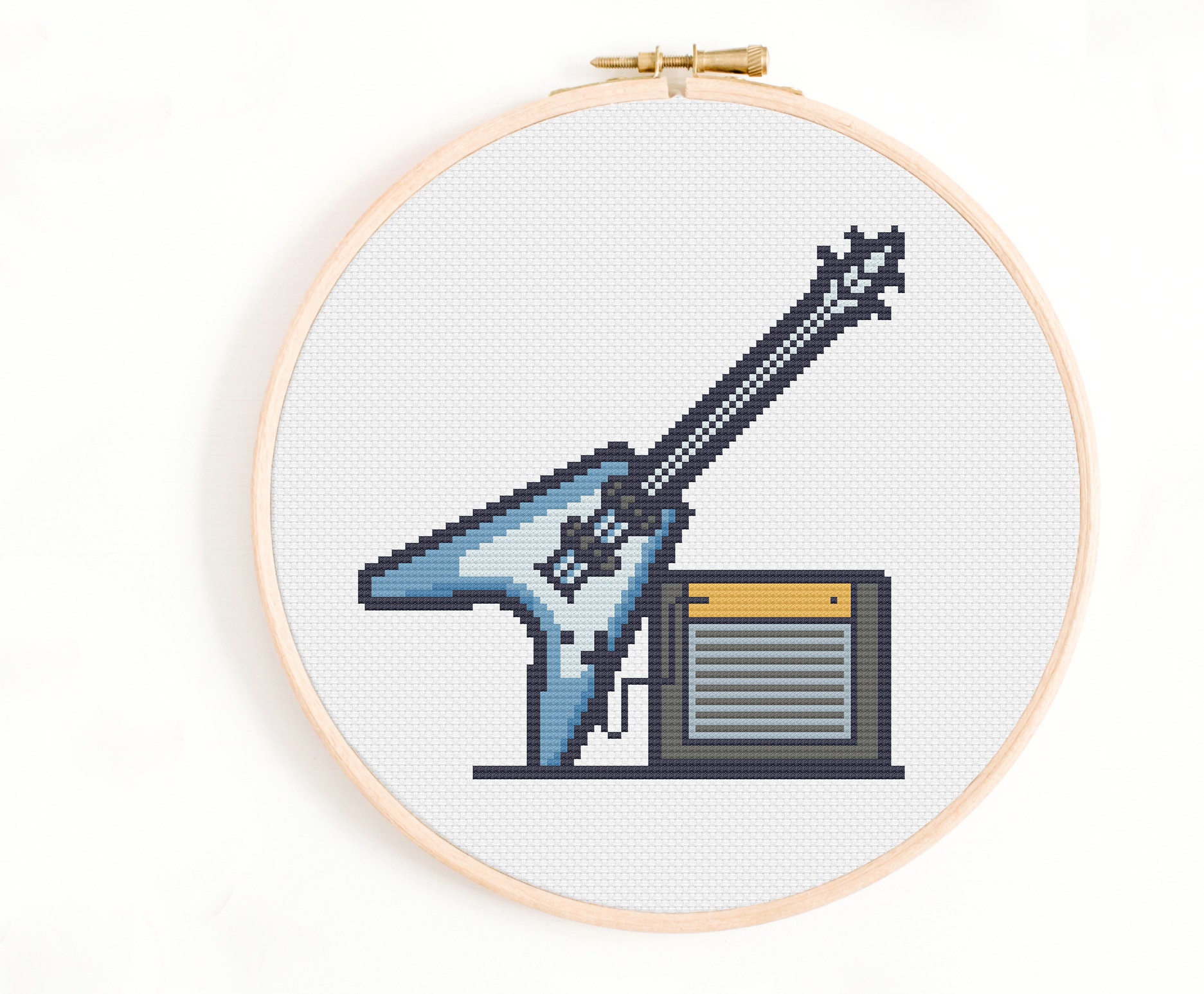 Electric Guitar Cross Stitch Pattern Guitar Cross Stitch - Etsy
