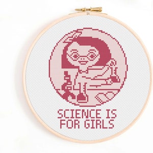Science is for Girls Cross Stitch Pattern / Chemistry Cross - Etsy
