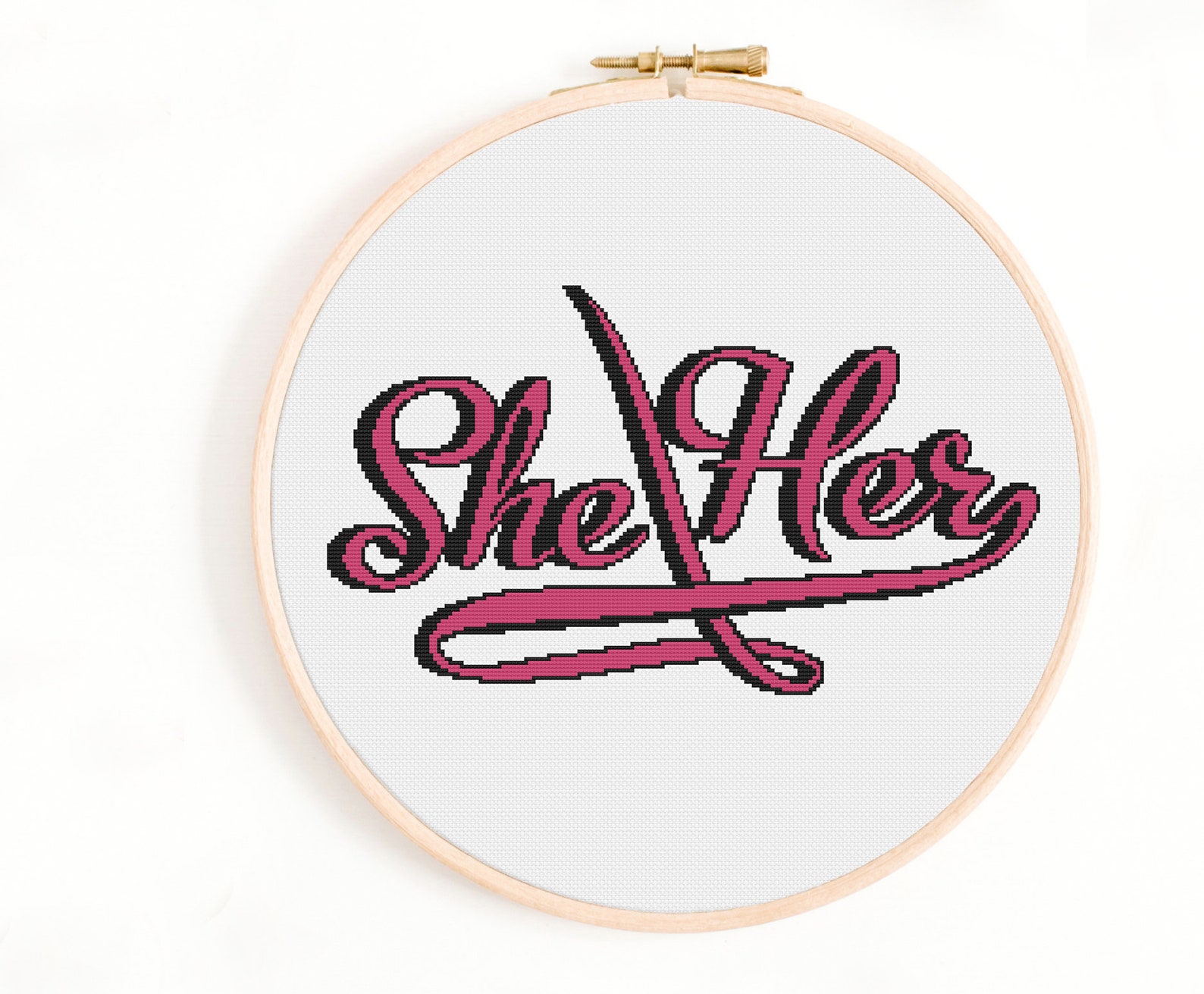 She/her Transgender Cross Stitch Pattern / Trans Cross Stitch - Etsy