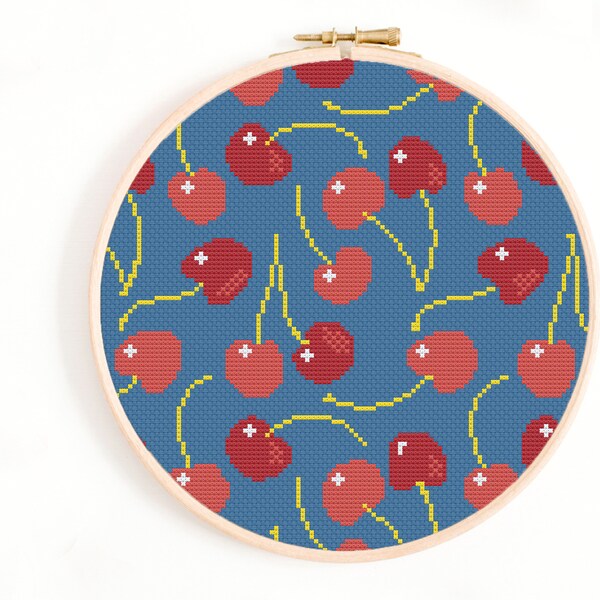 Cherry Stitch Embroidery - Etsy