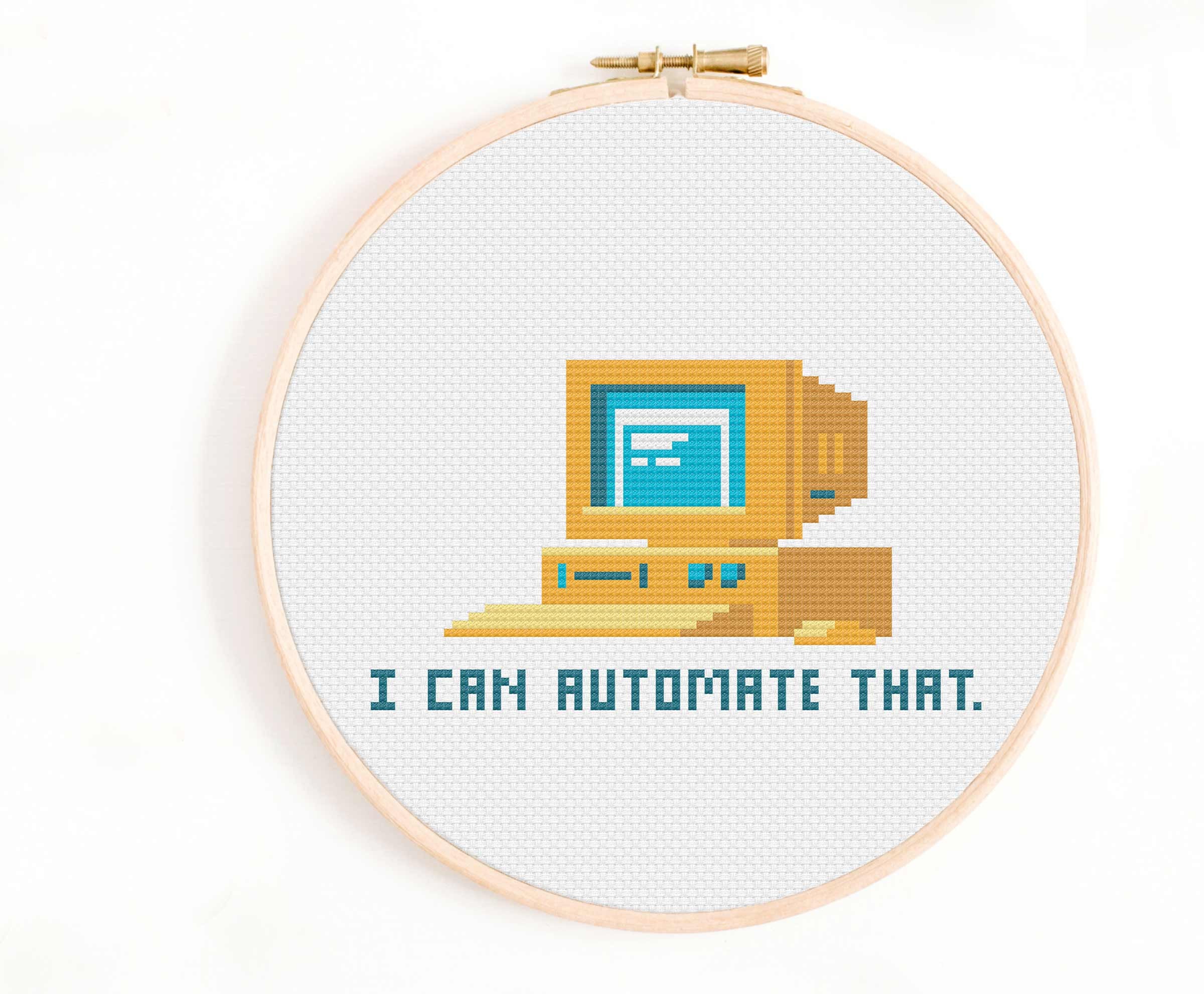 I Can Automate That Cross Stitch Pattern / Programmer Cross - Etsy UK