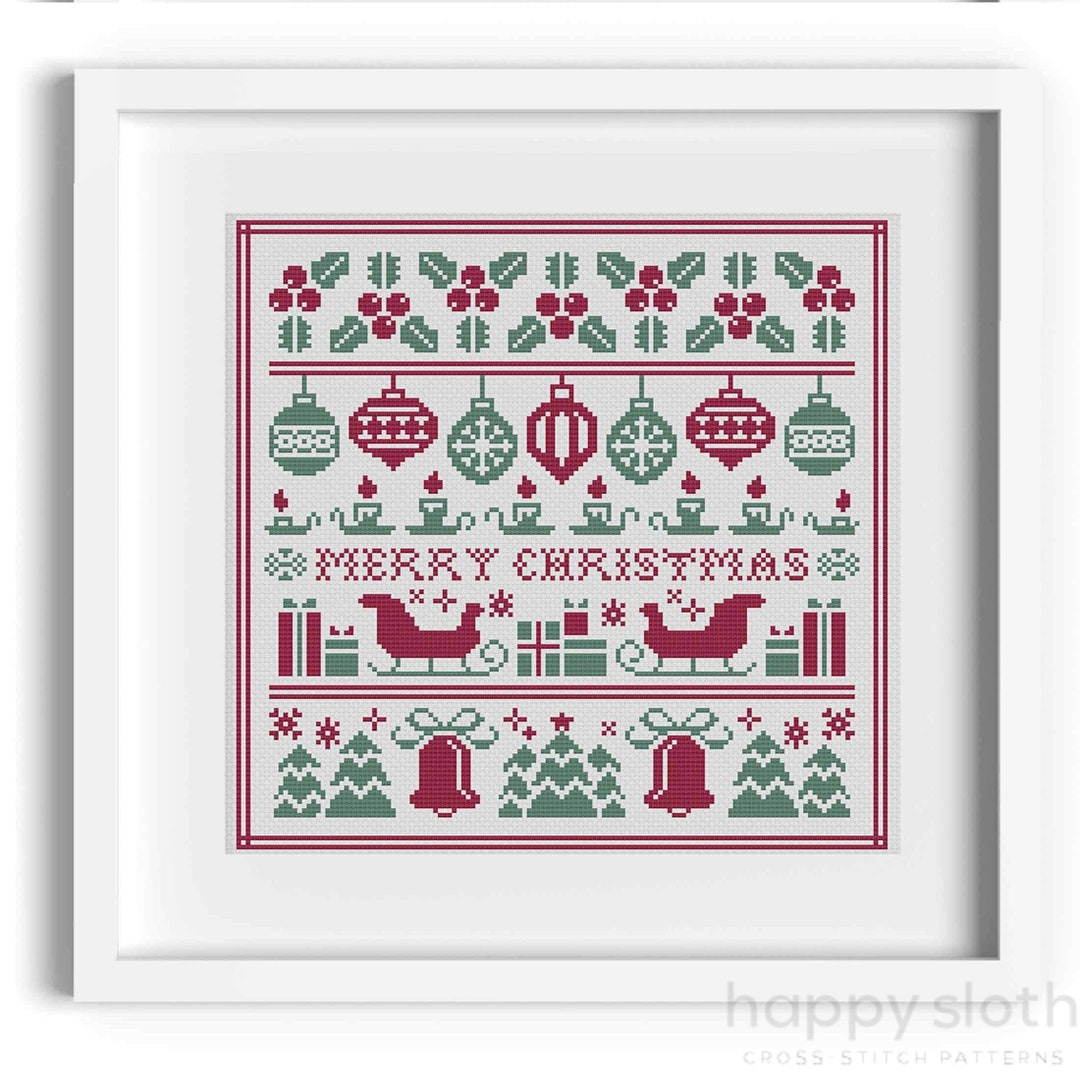 Christmas Sampler Cross Stitch Pattern: Scandi Xmas (digital Download ...