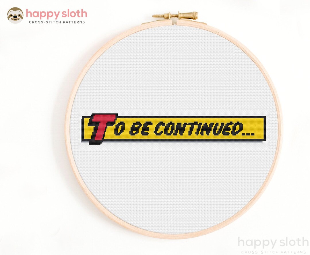 Pop Art Cross Stitch Pattern: to Be Continued Comic (digital Download ...