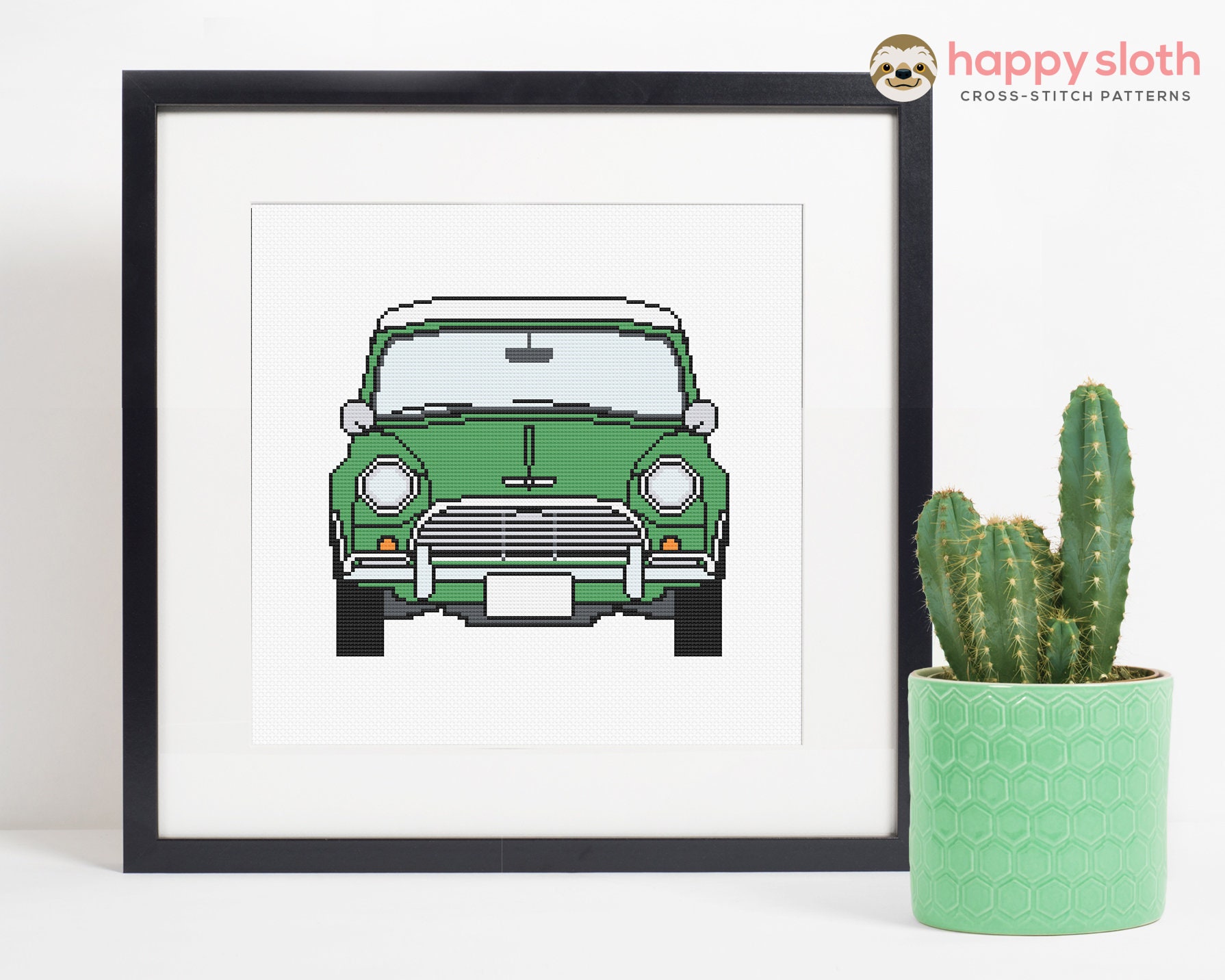 Mini Cooper Cross Stitch Pattern: 1960s Car Embroidery (digital ...