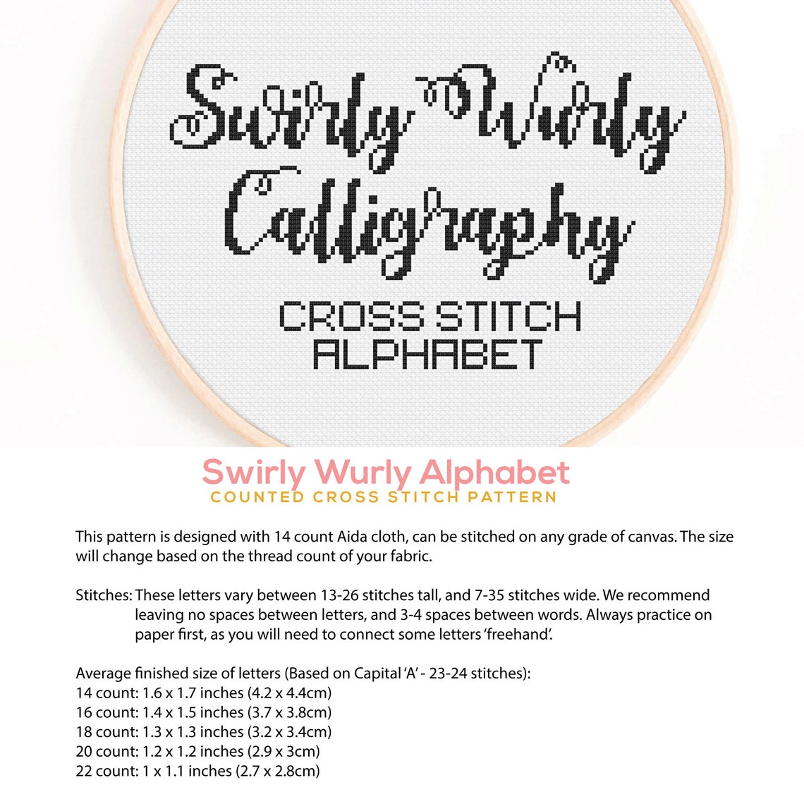 10 Cursive and Calligraphy Cross Stitch Alphabets Bundle of - Etsy ...