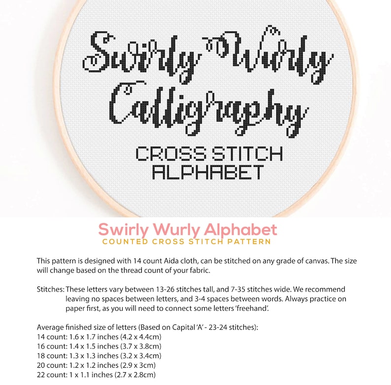 10 Cursive and Calligraphy Cross Stitch Alphabets Bundle of - Etsy ...