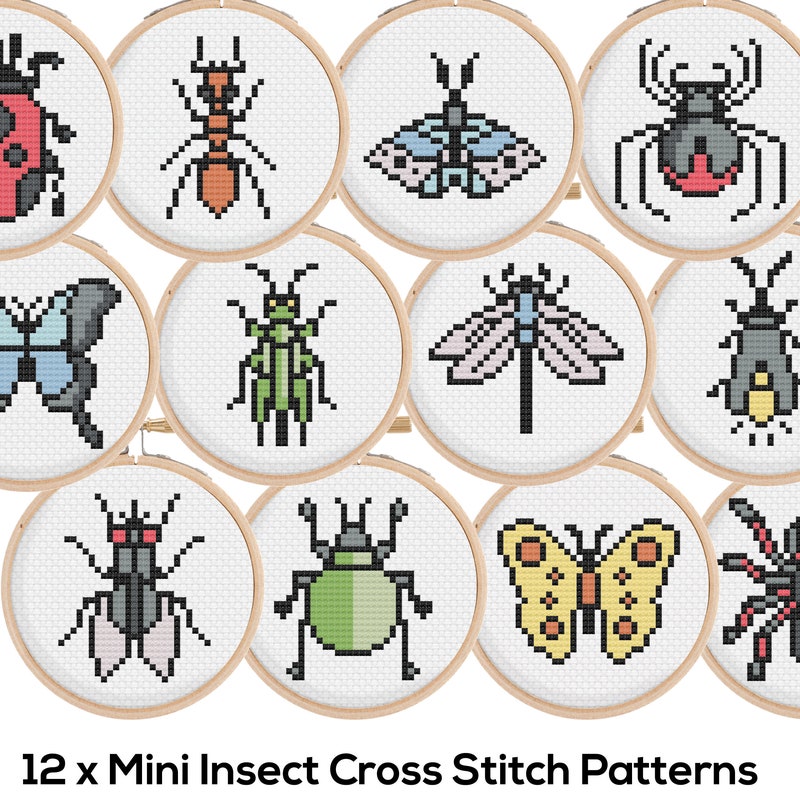 Insect Cross Stitch - Etsy