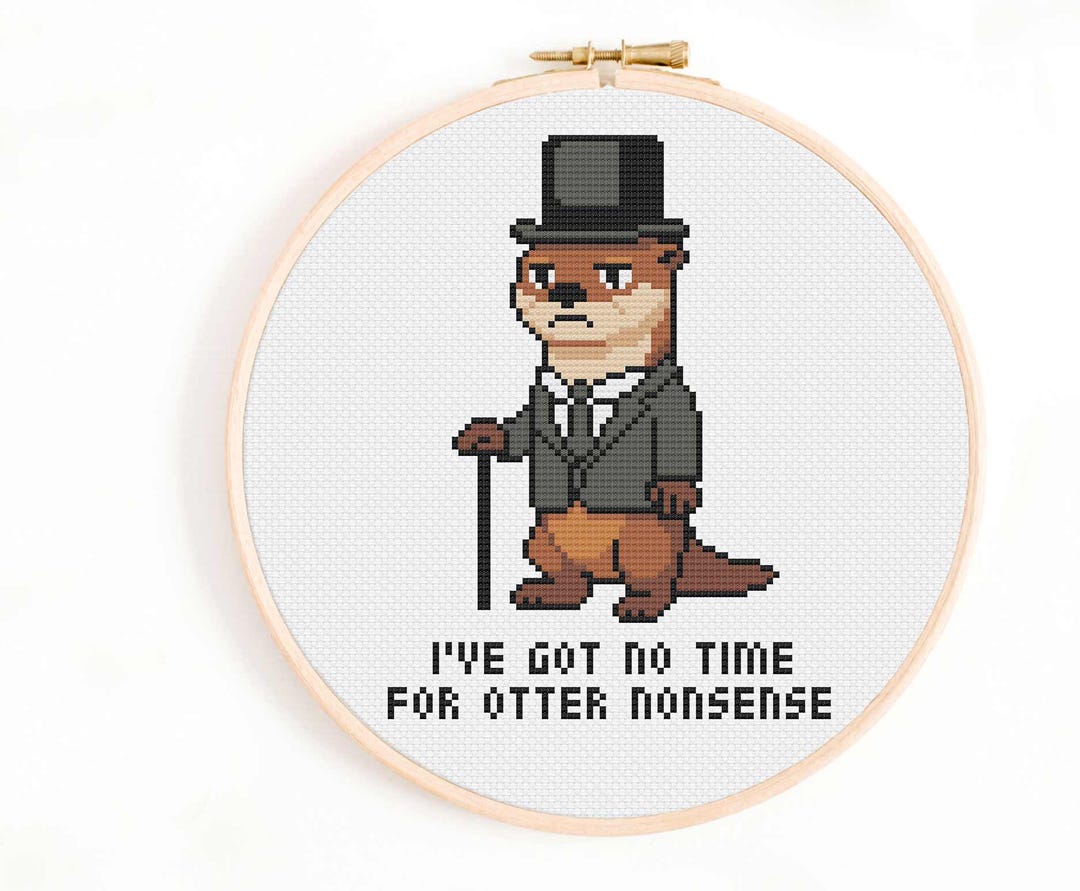 Otter Nonsense Cross Stitch Pattern: Dumb Joke Otter Pattern (PDF ...