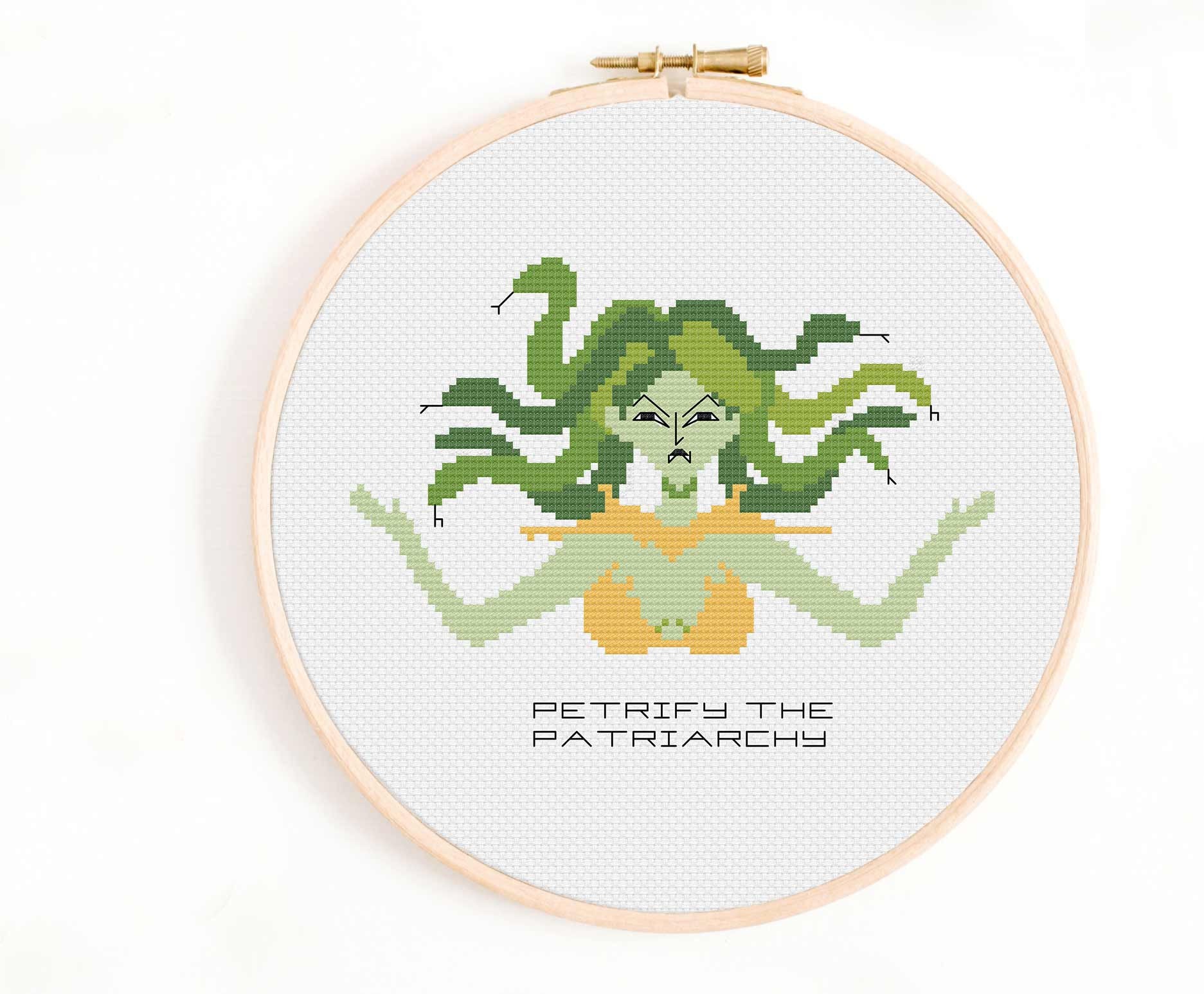 Petrify the Patriarchy Medusa Cross Stitch / Funny Cross | Etsy