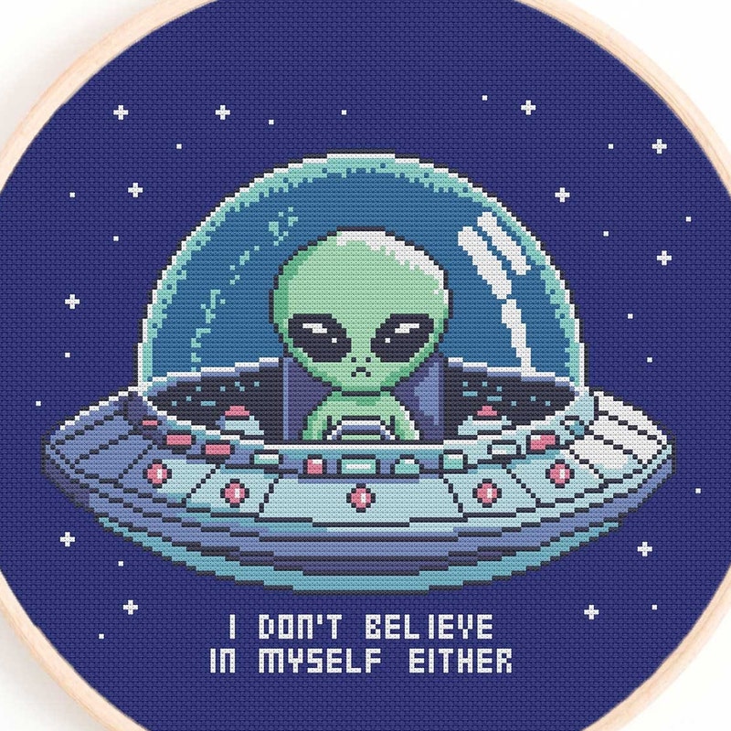 Alien Cross Stitch - Etsy