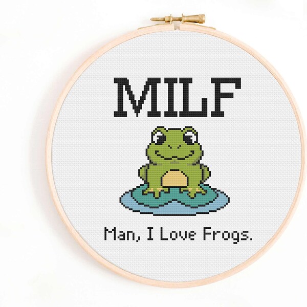 Cross Stitch Funny Frogs - Etsy