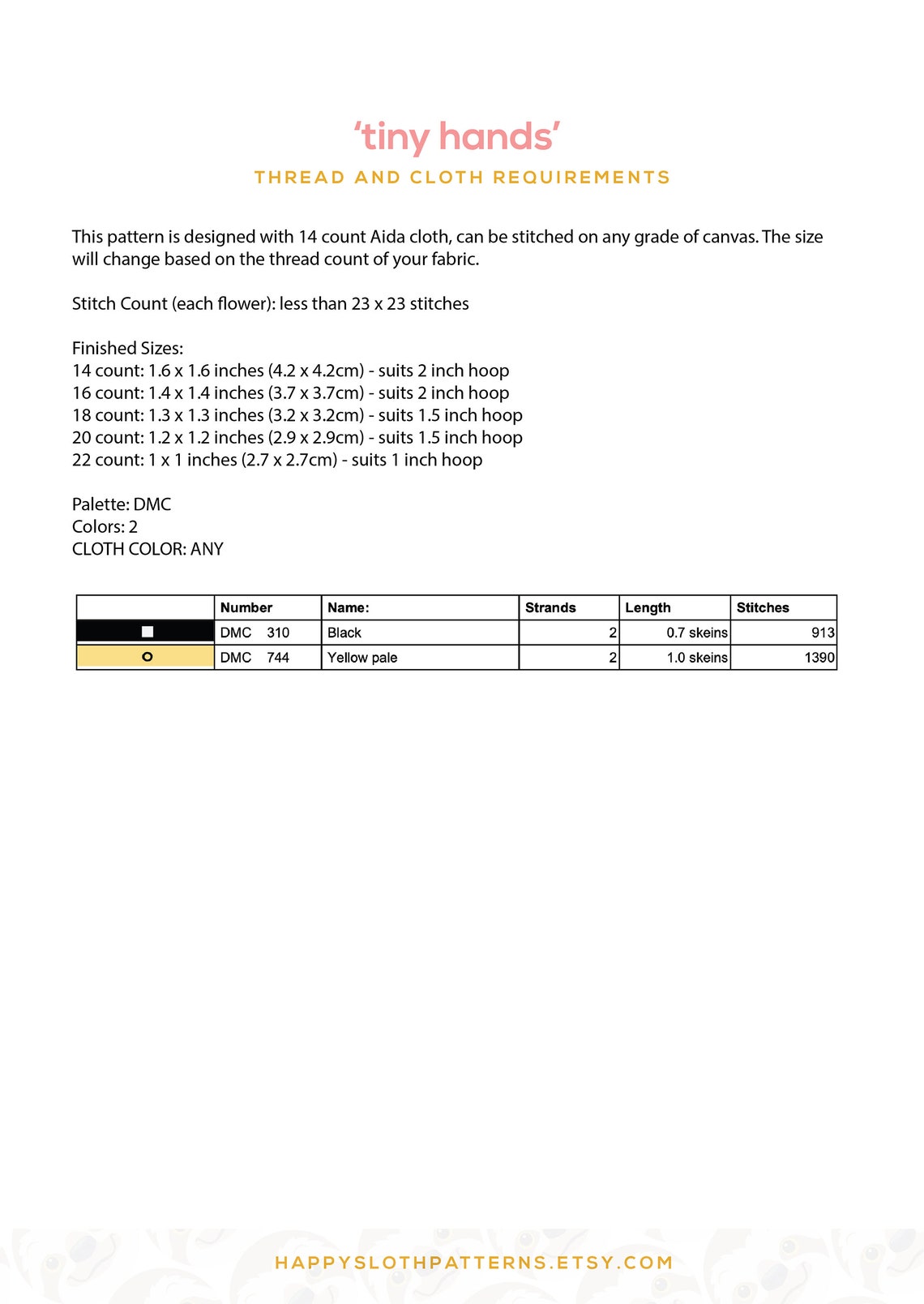 12 X Tiny Hand Symbols Cross Stitch Charts / 2 Inch Cross - Etsy