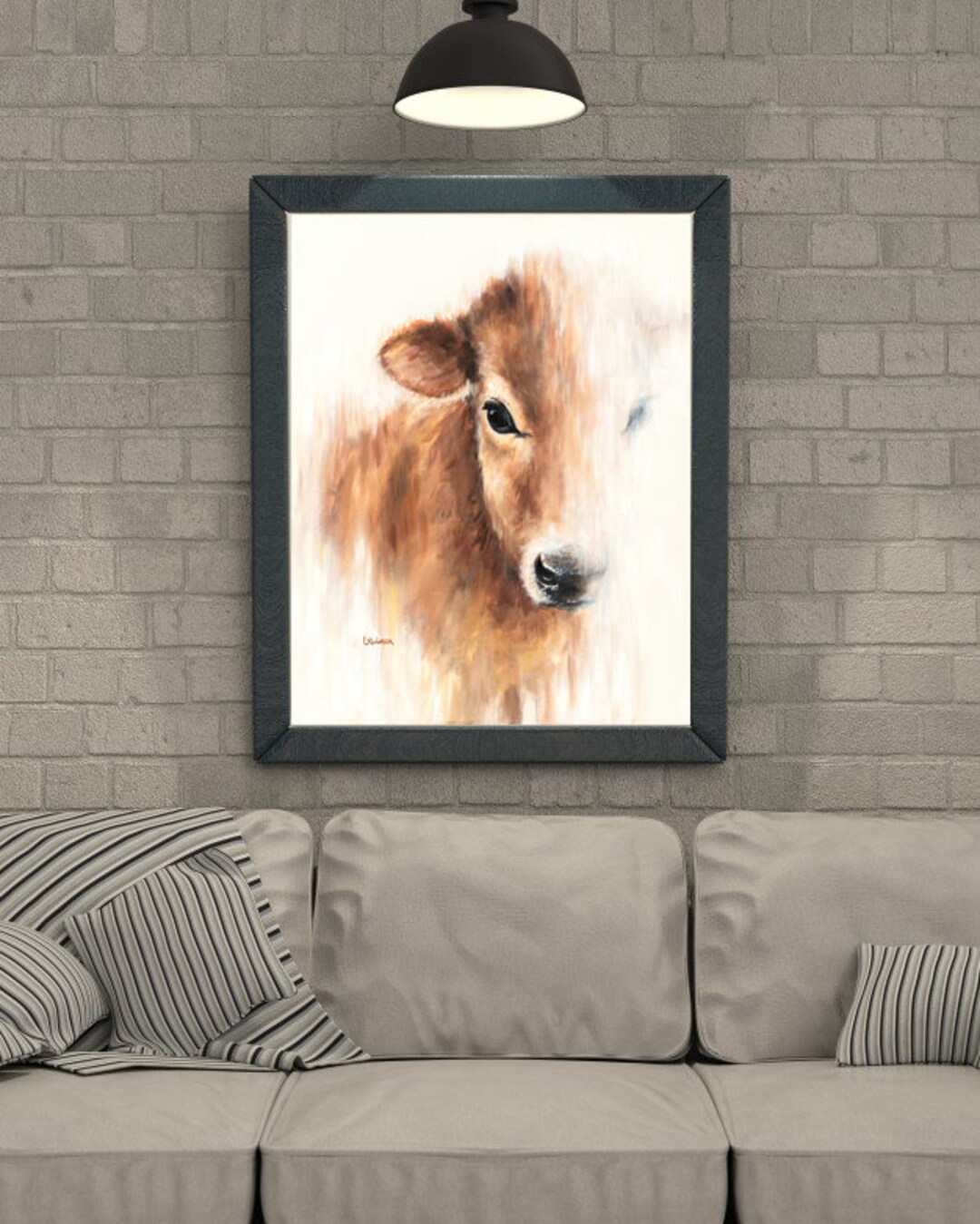 Jersey Cow, Jersey Cow Artwork, Farmhouse Décor, "jersey" Fine Art ...