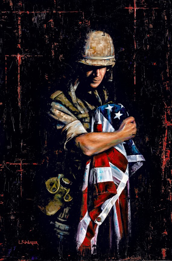 Military Artwork US Military Artwork US Flag Artwork | Etsy