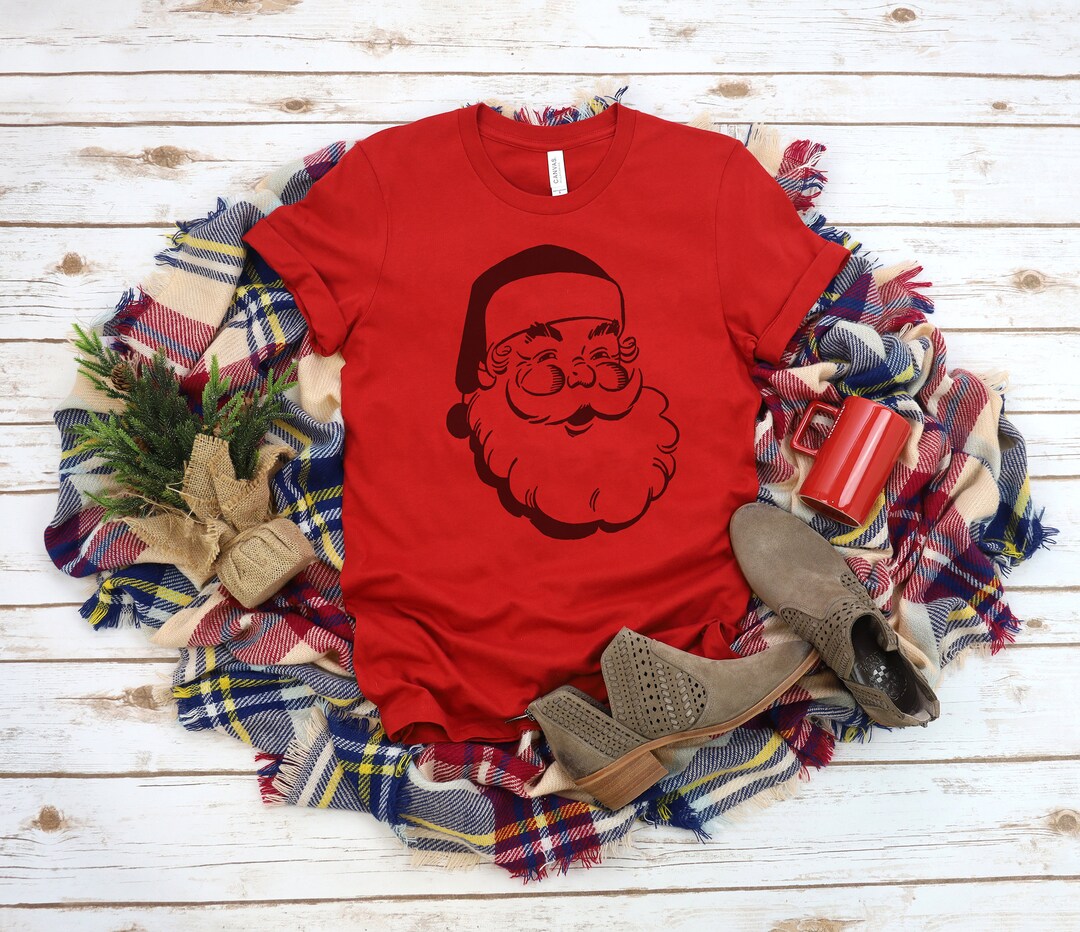 Vintage Santa Shirt Santa Claus Tee Santa Shirt - Etsy