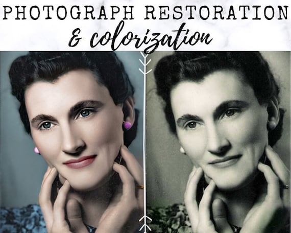 Photo Restoration and Colorization Restore Damaged Photos - Etsy