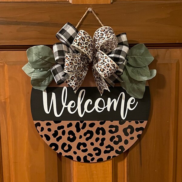 Leopard Door Hanger - Etsy