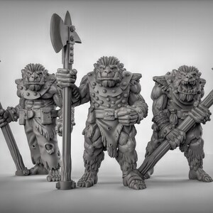 Bug Bears With Halbreds 3D Printed Resin Miniature | Tabletop Role ...