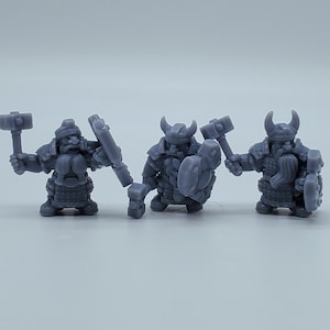 Armored Dwarves 3D Printed Resin Miniature Tabletop Role Playing ...