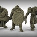 Skull Miniature 50mm Base Set 3D Printed Resin Miniature Tabletop Role ...