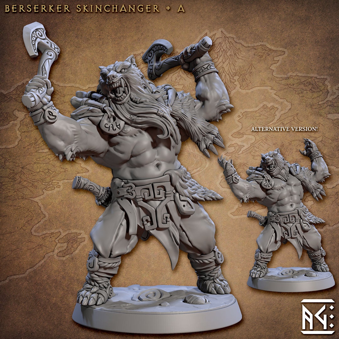 Skutagaard Skinchanger V1 30mm Base 3D Printed Resin Miniature Tabletop ...