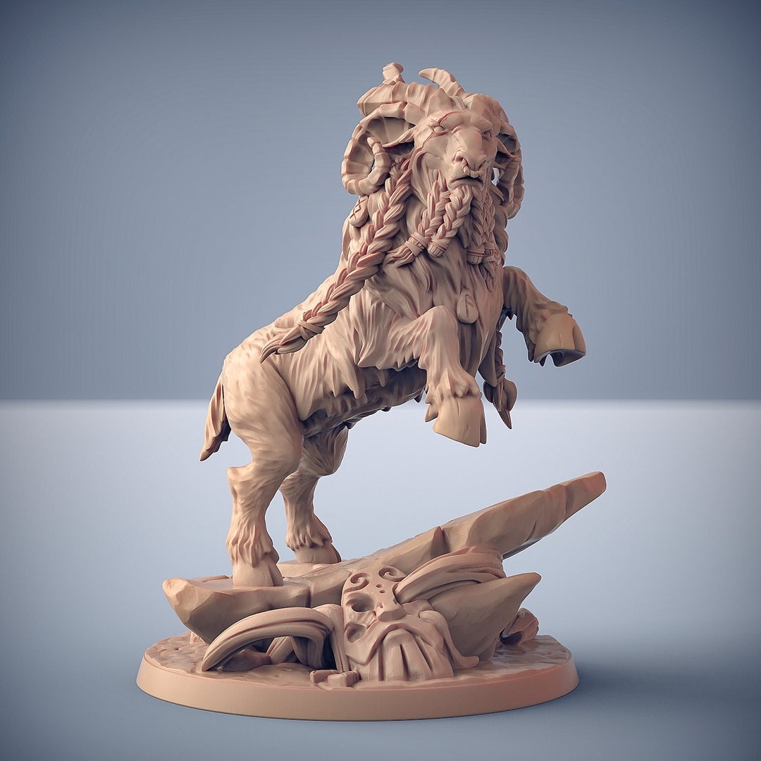 Lok-ghobar the Great Ram (50mm Base) 3D Printed Resin Miniature ...