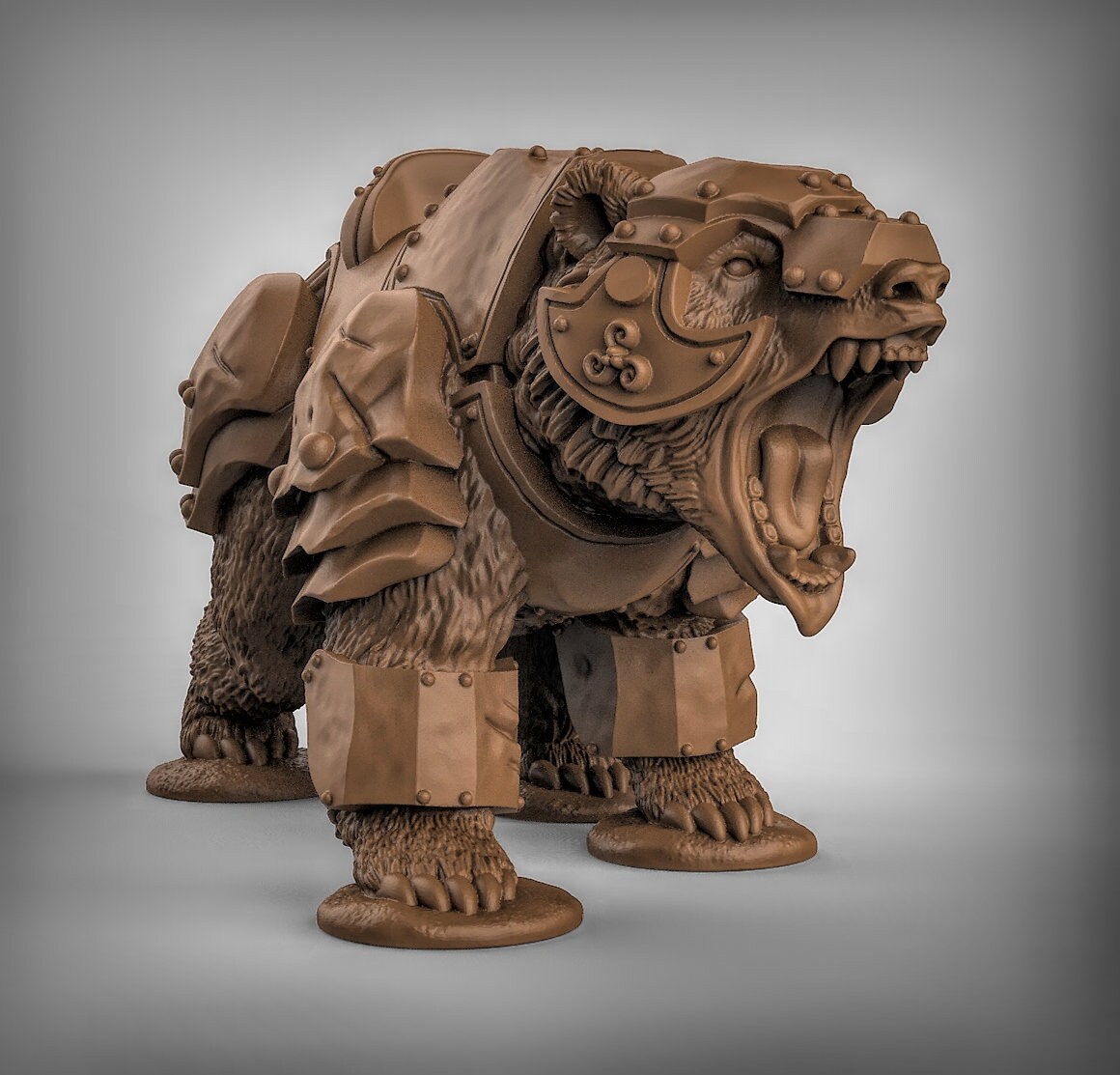 Armored Bear 3D Printed Resin Miniature Tabletop Role | Etsy