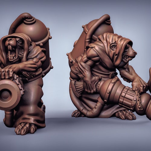 Rat Men Rifleman 3D Printed Resin Miniature Tabletop Role - Etsy