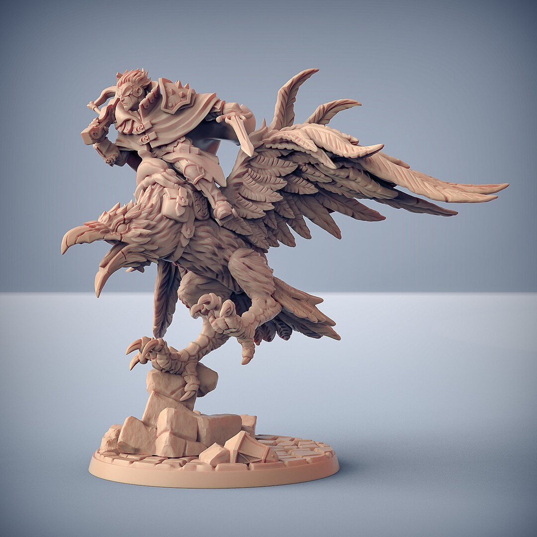 Master Thief on Raven Demon (50mm Base) Printed Resin Miniature ...