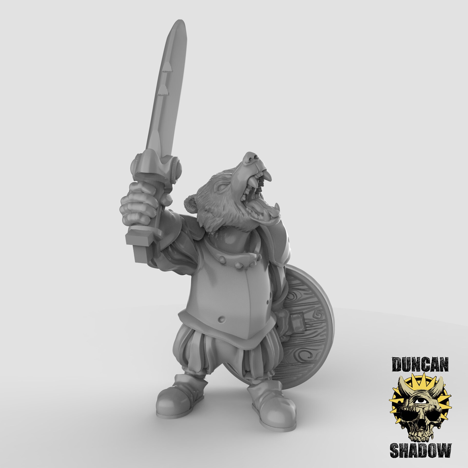 Badger Folk Fighters 3D Printed Resin Miniature Tabletop | Etsy