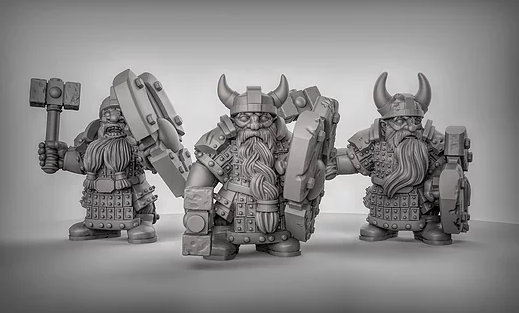 Armored Dwarves Resin Miniature | Tabletop RPG, Wargaming - Etsy