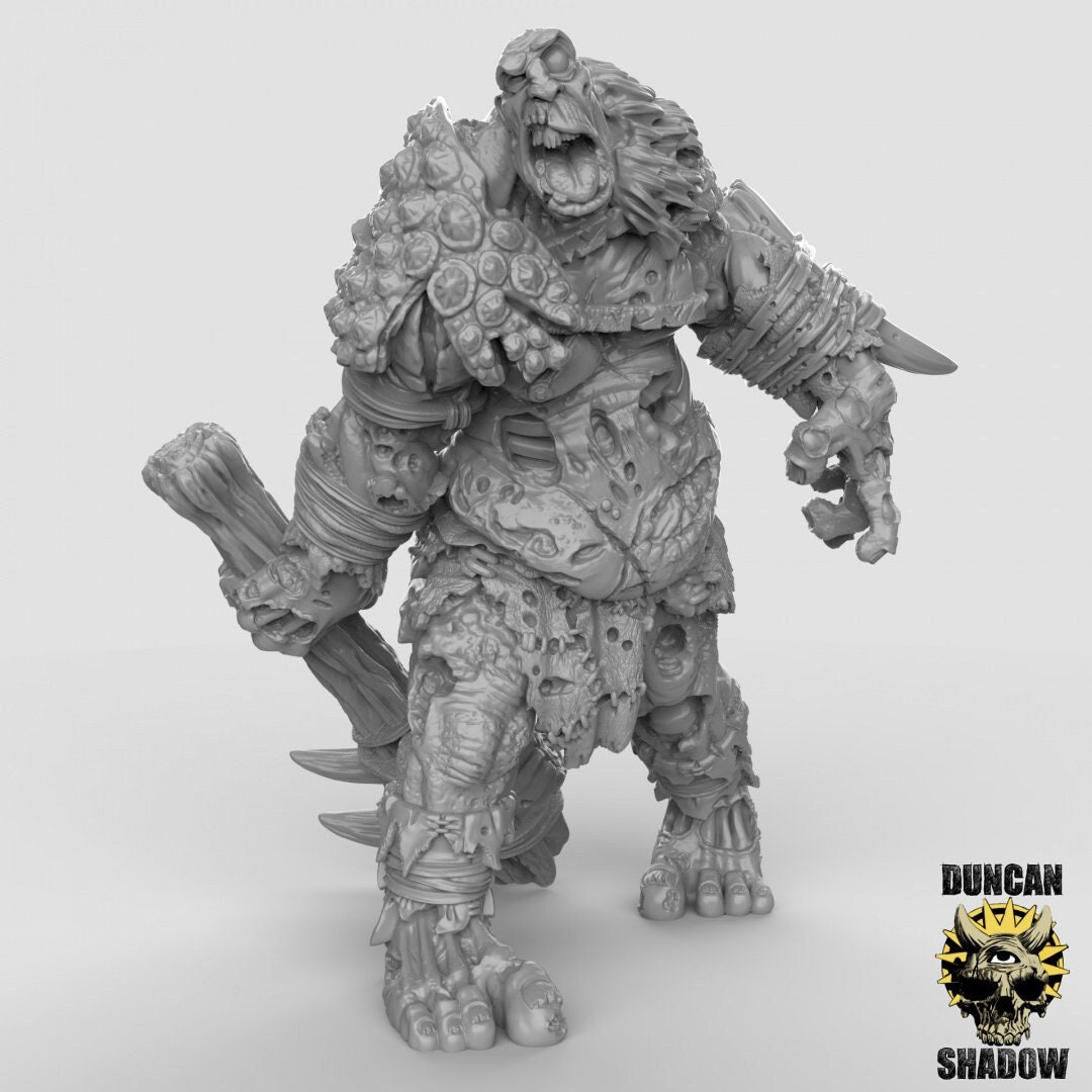 Titan Behemoth Zombie 3D Printed Resin Miniature | Tabletop Role ...