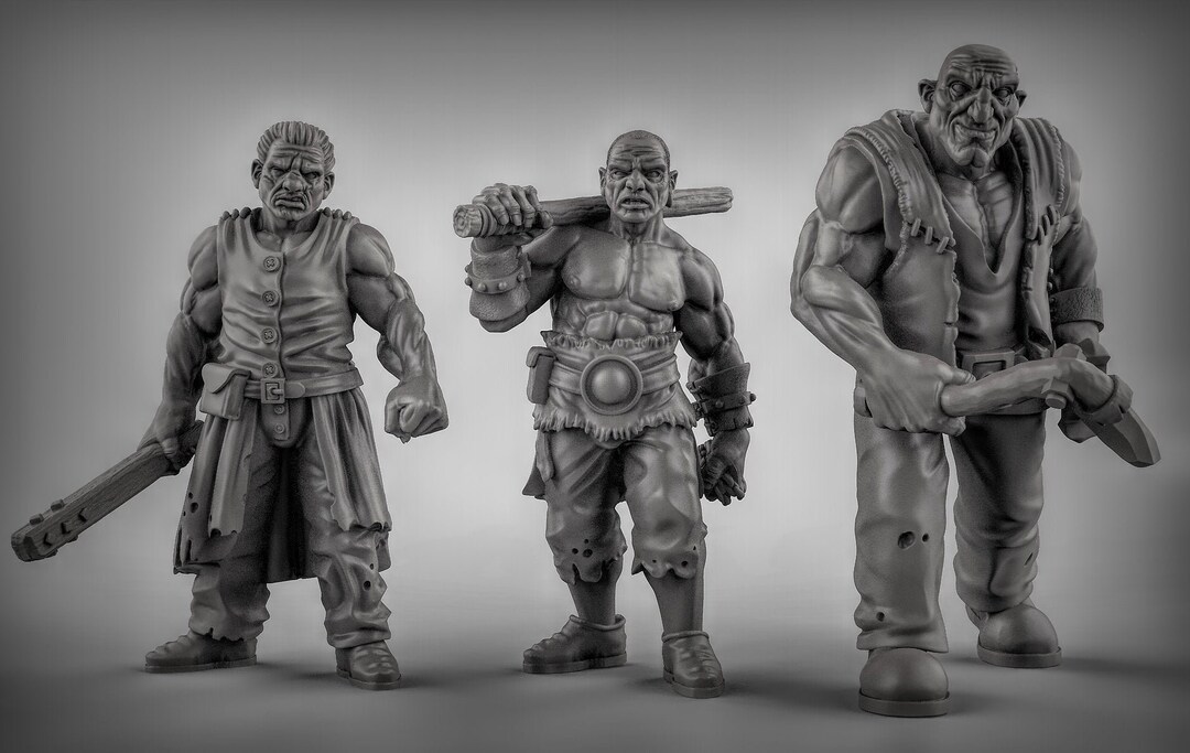 Thugs 3D Printed Resin Miniature | Tabletop Role Playing | Dungeons and ...
