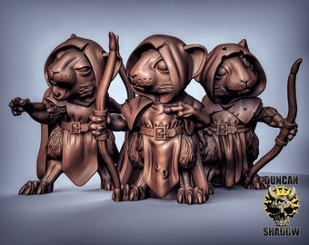 Mouse Rangers 3D Printed Resin Miniature Tabletop Role - Etsy