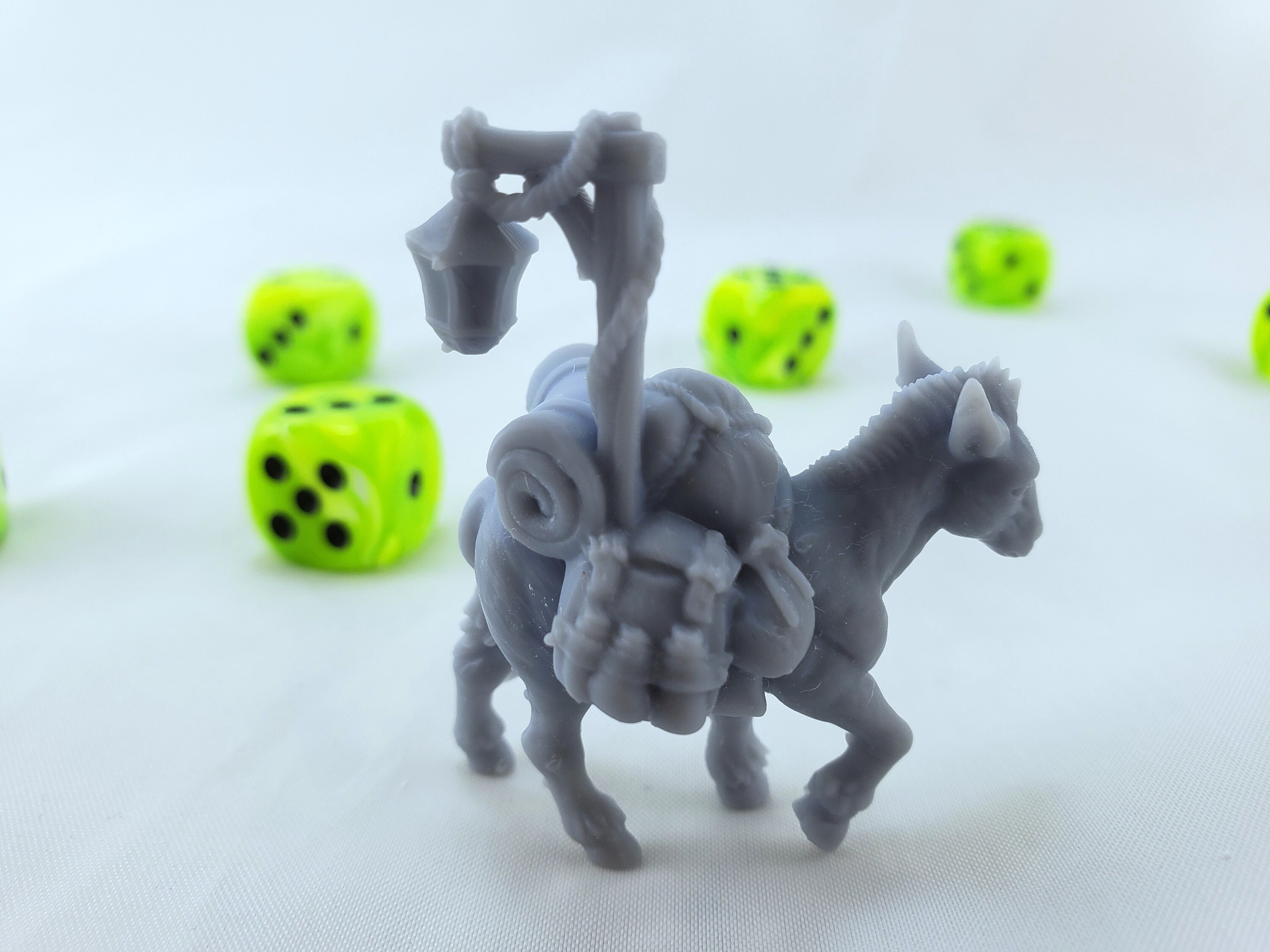 Adventurer's Pack Mule & Supplies 3D Printed Resin Miniature| Tabletop ...