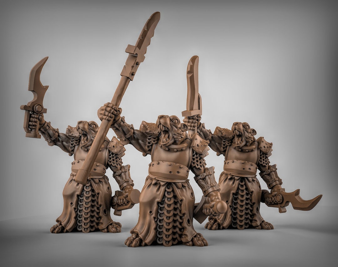 Rat Men Commander 3D Printed Resin Miniature | Tabletop Role Playing ...
