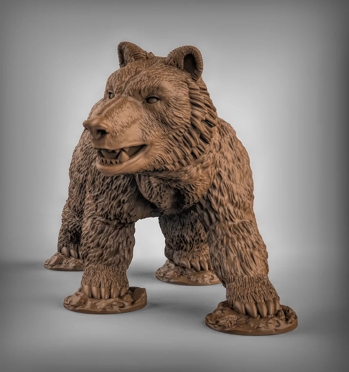 Brown Bear 3D Printed Resin Miniature | Tabletop Role Playing ...