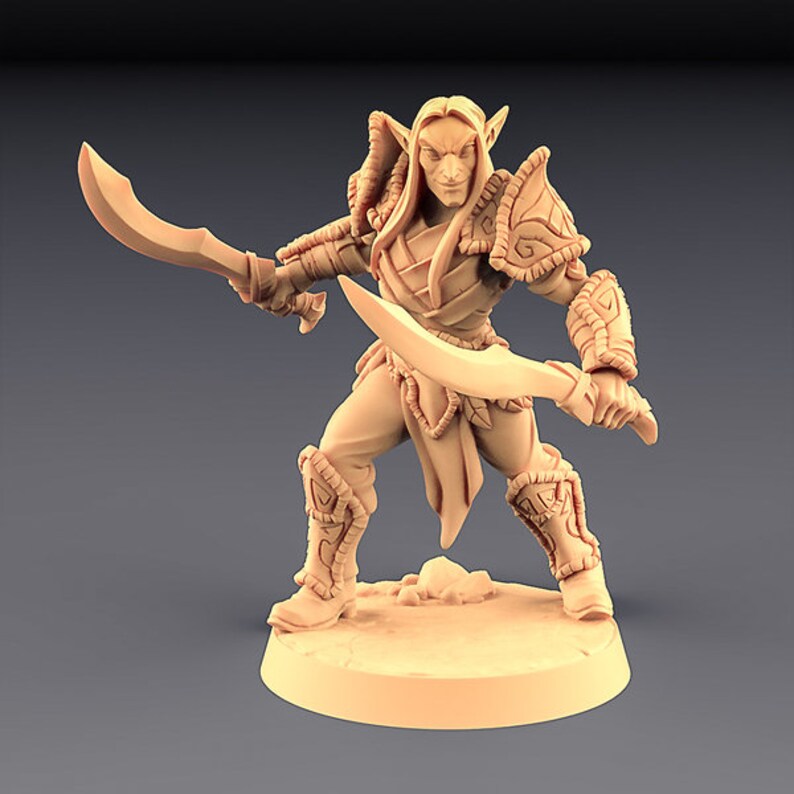 Deepwood Elves V2 3D Printed Resin Miniature Tabletop Role - Etsy