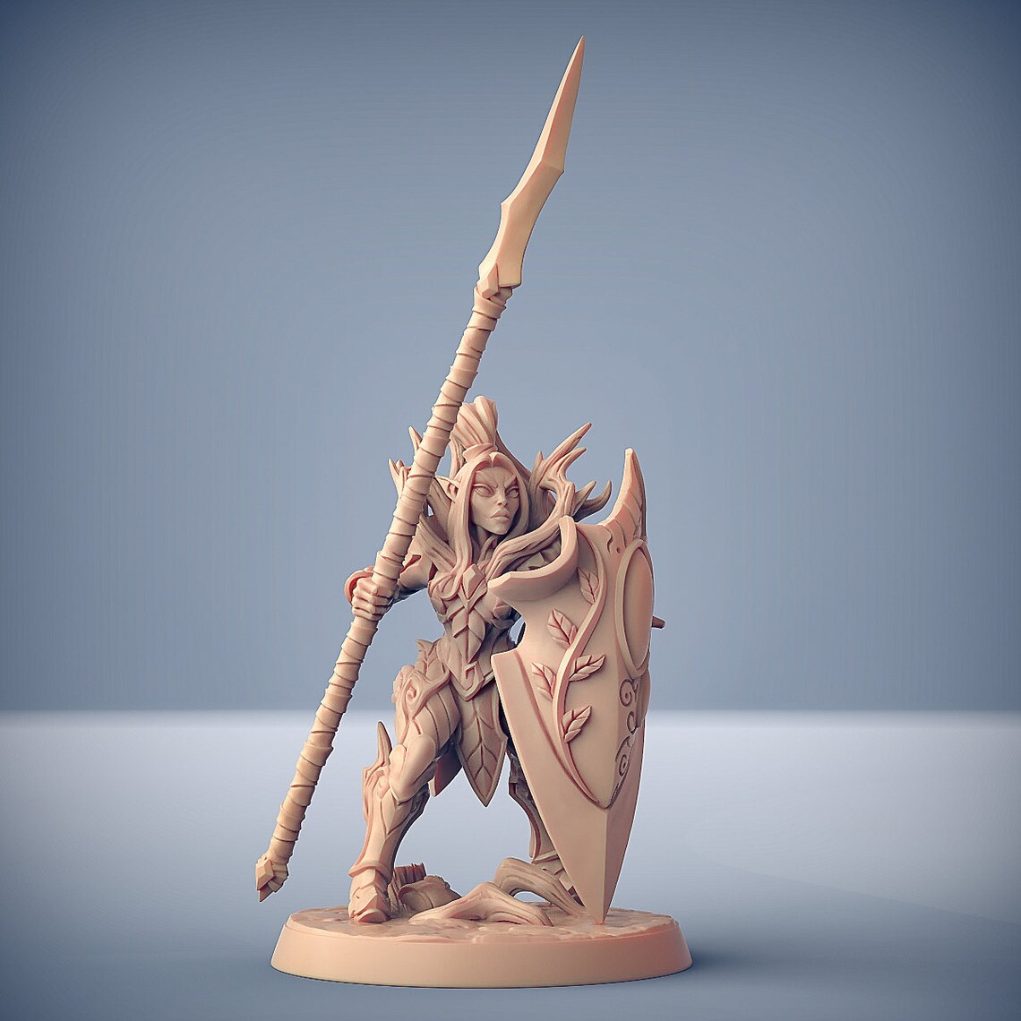Sylvan Elf Knight V6 3D Printed Resin Miniature Tabletop - Etsy