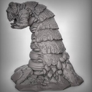 Frost Worm 3D Printed Resin Miniature | Tabletop Role Playing ...