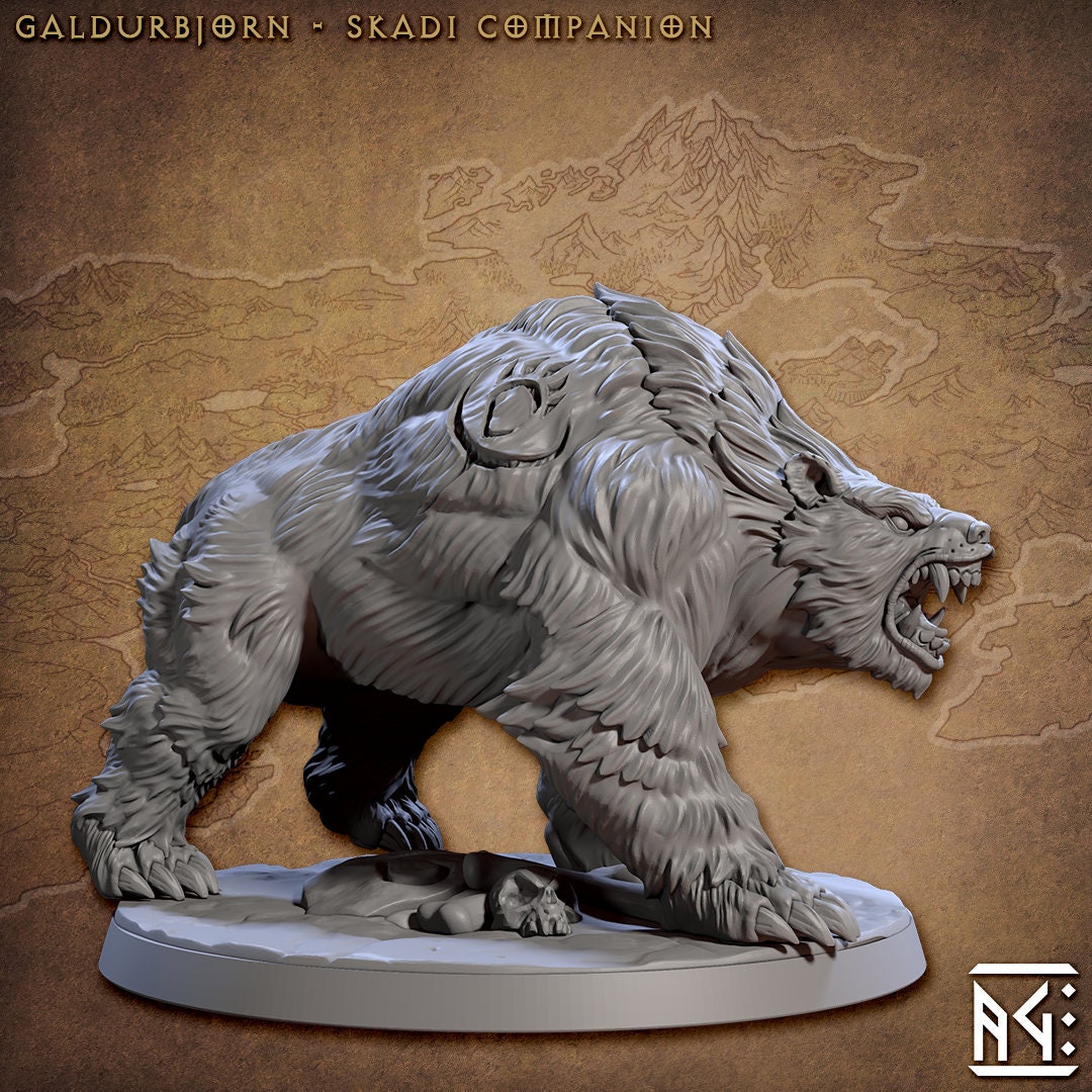 Skutagaard Skadi's Companion (50mm Base) 3D Printed Resin Miniature ...