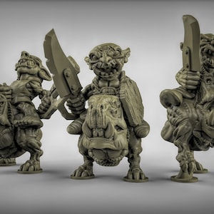 Goblin Riders 3D Printed Resin Miniature | Tabletop Role Playing ...