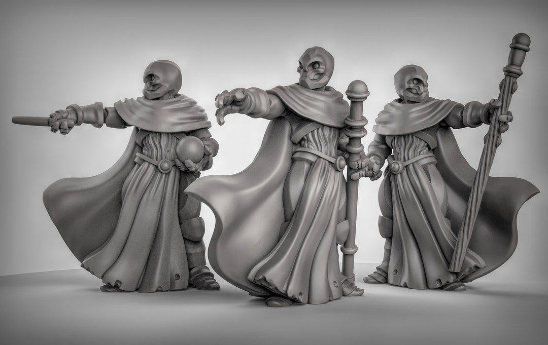 Warforged Caster 3D Printed Resin Miniature Set V1 Tabletop Role ...