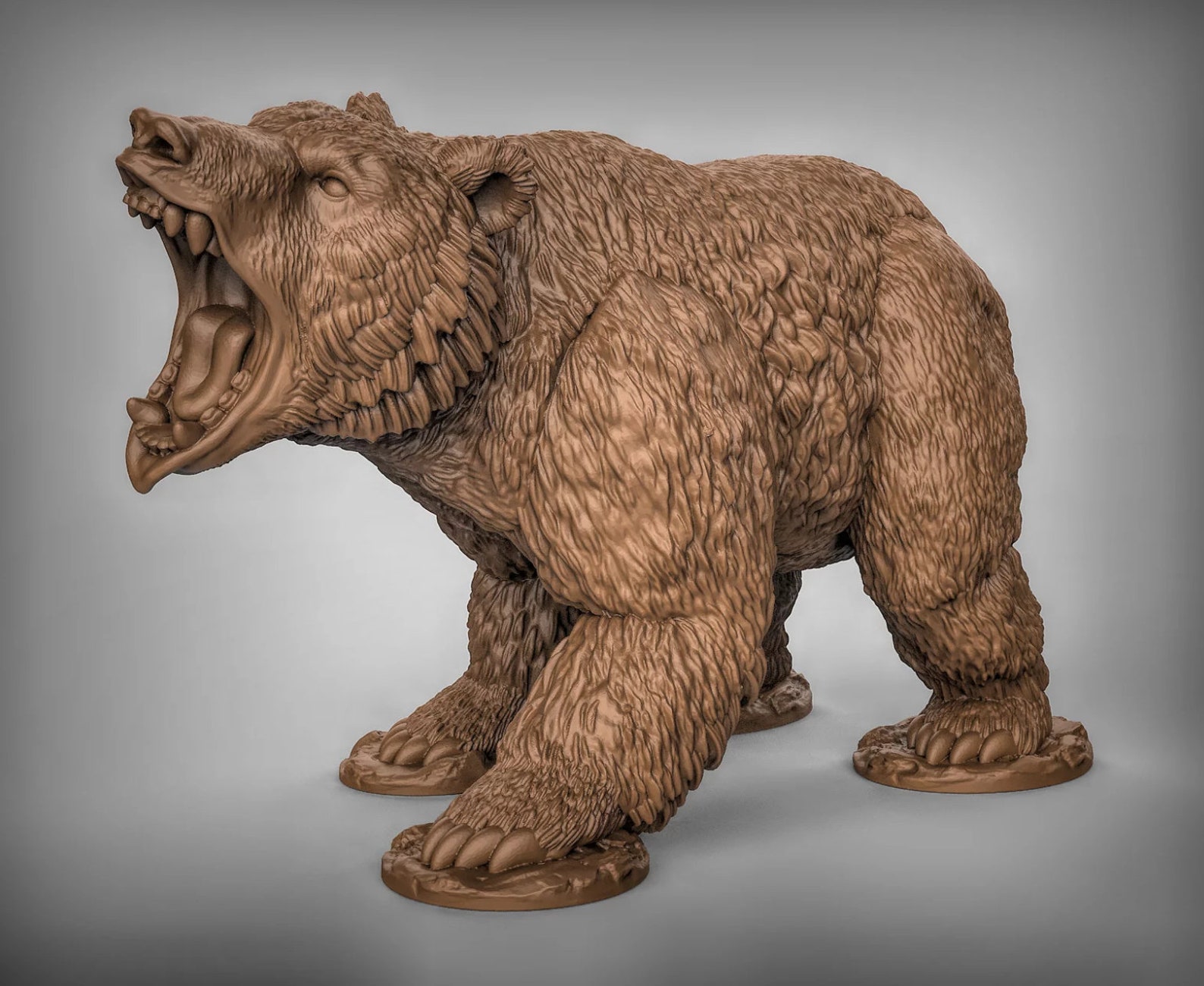 Brown Bear 3D Printed Resin Miniature | Tabletop Role Playing ...