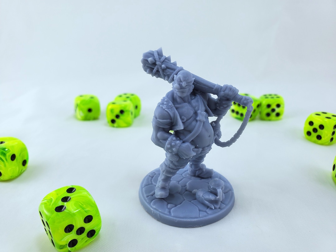 Dunn 'half Ogre' (40mm Base) 3D Printed Resin Miniature | Tabletop Role ...