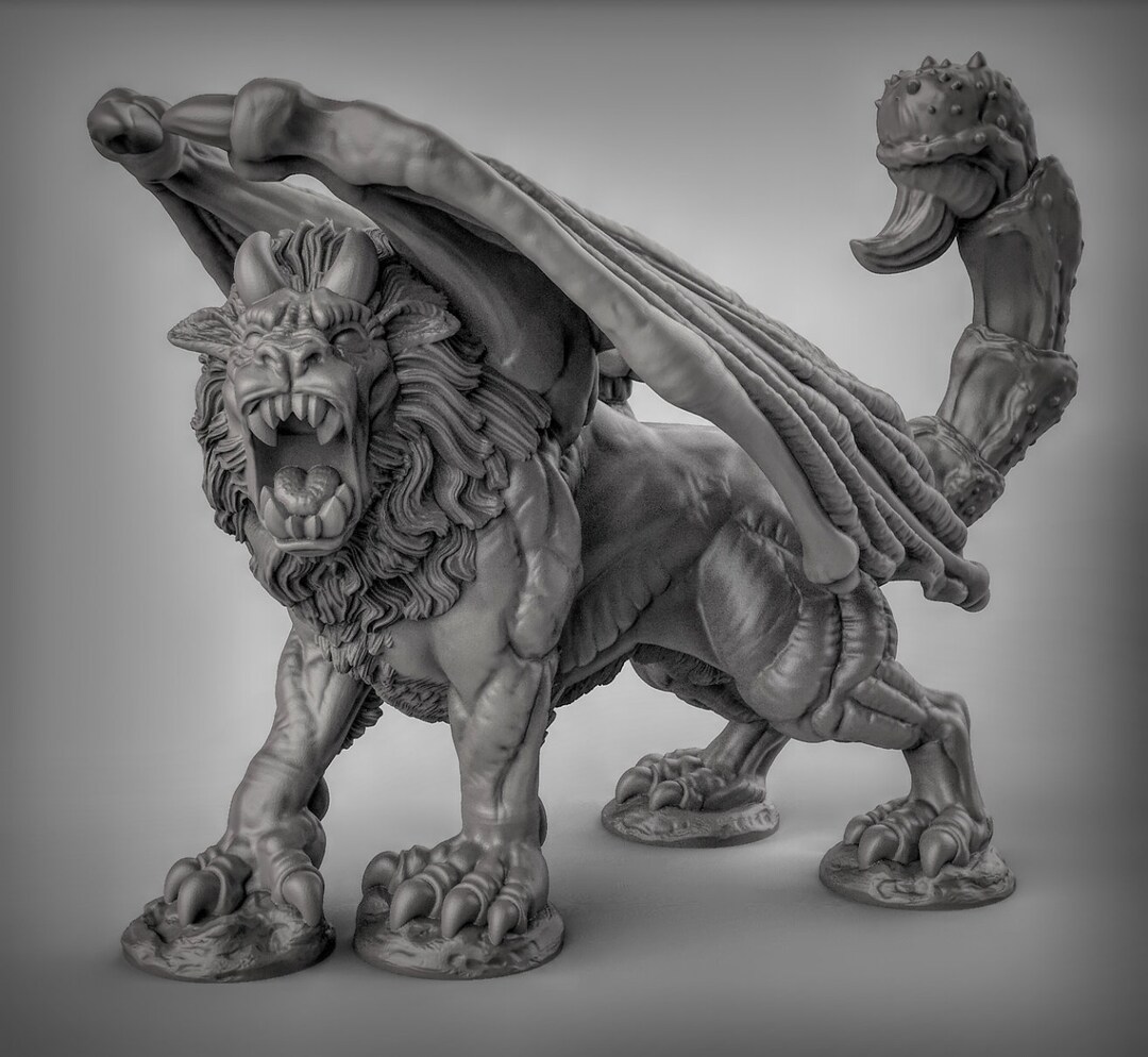 Manticore 3D Printed Resin Miniature | Tabletop Role Playing | Dungeons ...